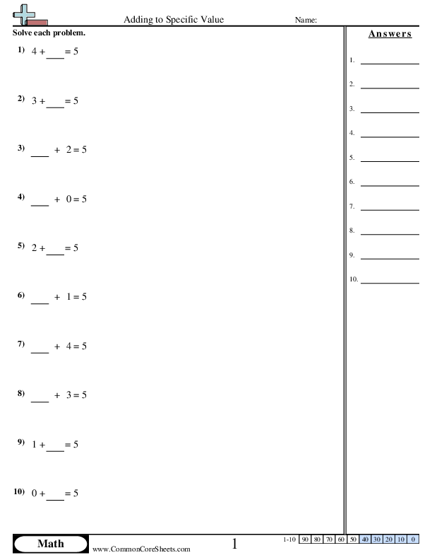 Common Core Sheets