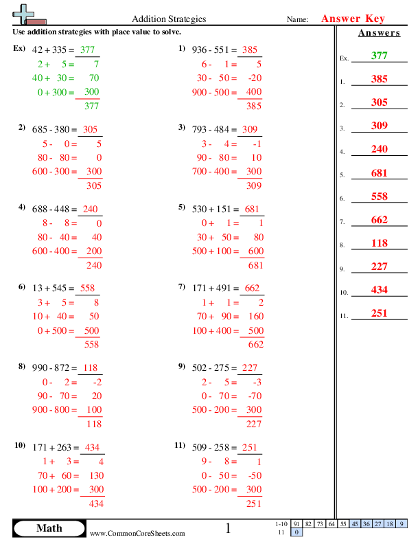 Addition Worksheets