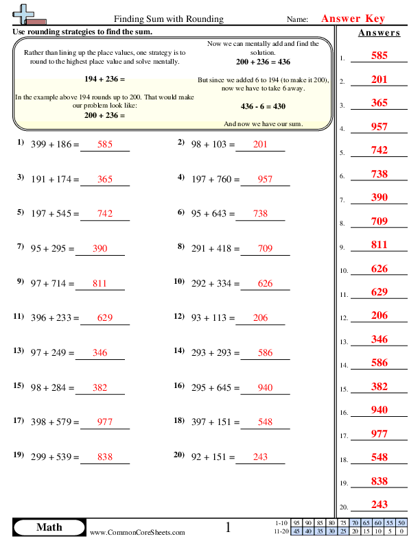 Addition Worksheets