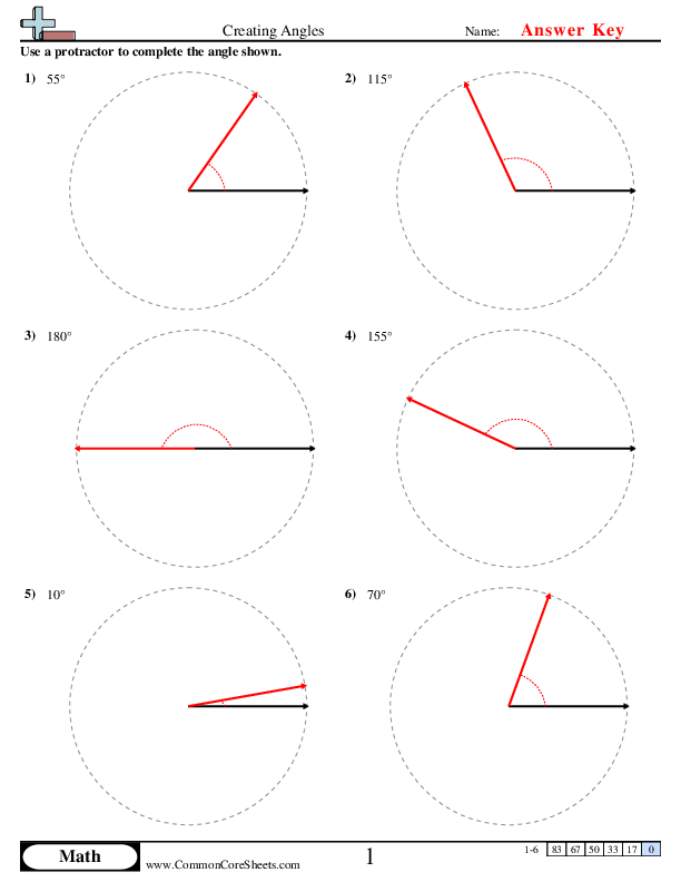 Angles Worksheets