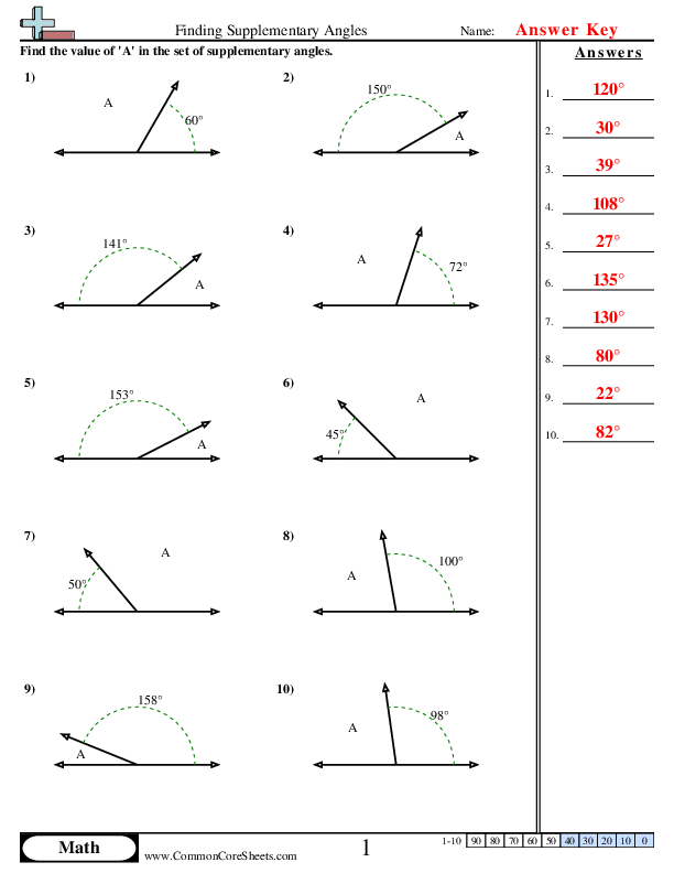 Angles Worksheets