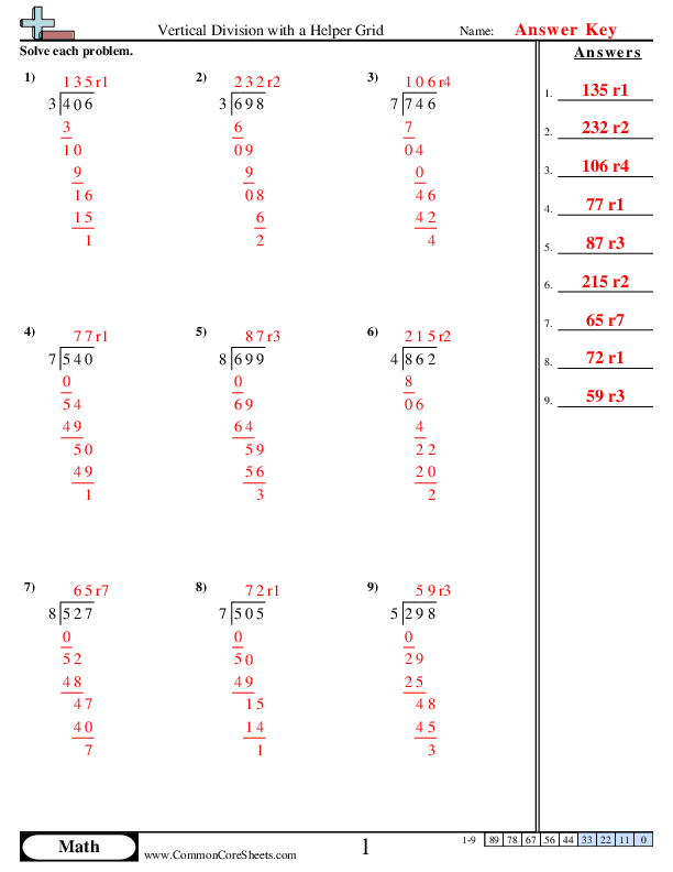 Division Worksheets