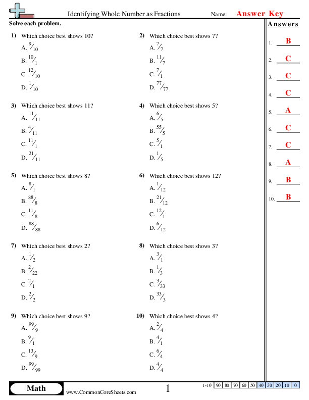 Fraction Worksheets
