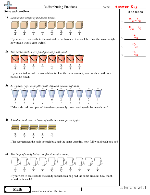 Fraction Worksheets