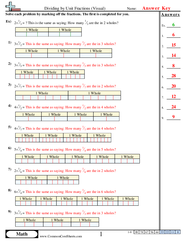 Fraction Worksheets