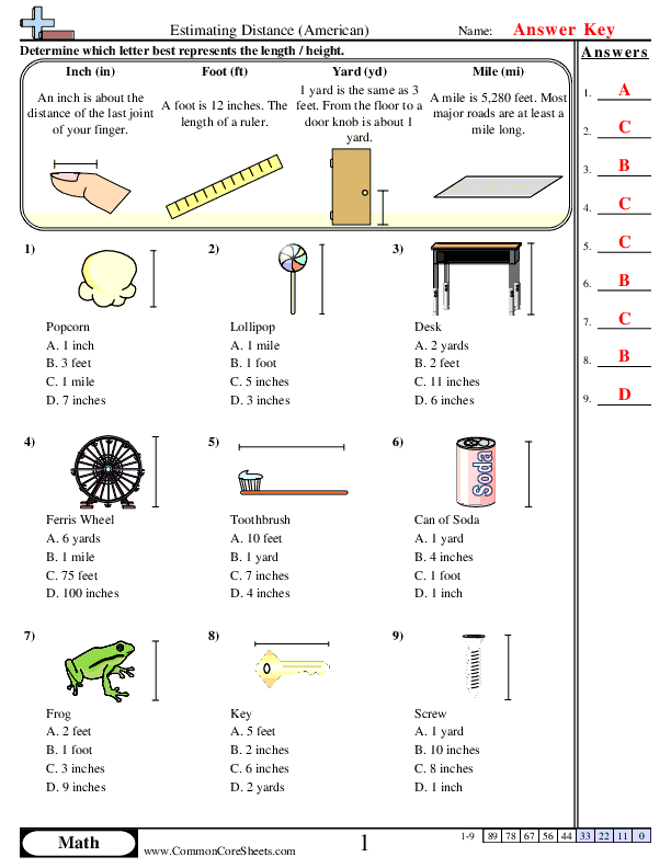 Measurement Worksheets