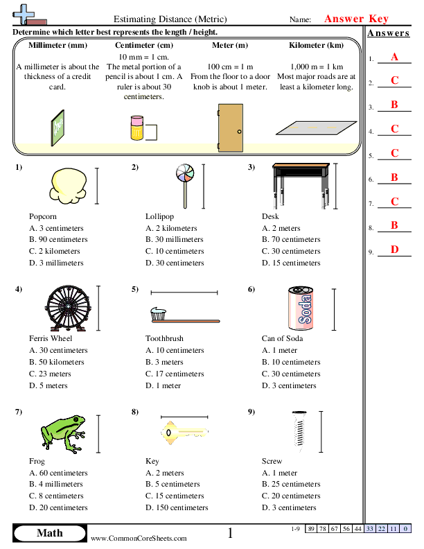 Measurement Worksheets