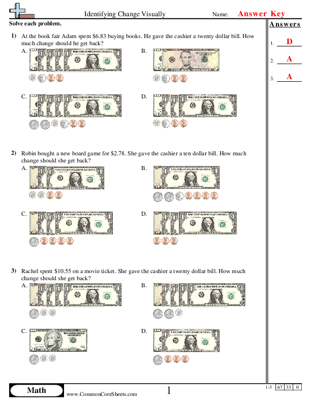 Money Worksheets