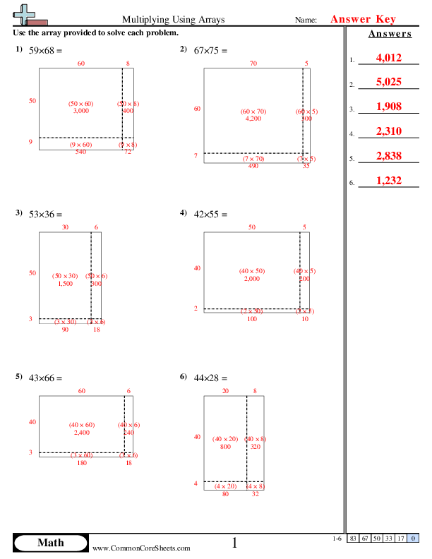 Multiplication Worksheets
